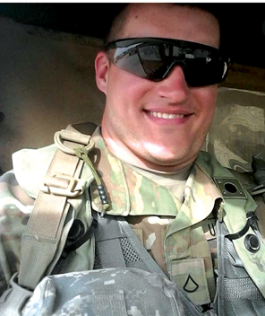 Carrying two military banners… Carr serving in U.S. Army while also ...