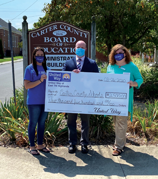 United Way of East TN Highlands donates $2,500 to Carter County Schools ...