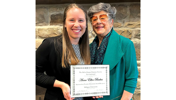 Anna Ellen Backus receives Outstanding Teacher Education Award from DKG ...